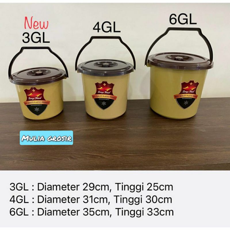 Jual Timba Air / Ember / Timba Tutup 3 ,4 dan 6 galon | Shopee Indonesia