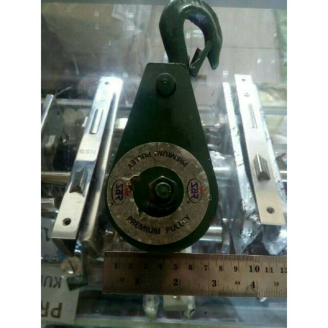 Jual katrol catrol besi buka hijau / premium pulley open | Shopee Indonesia