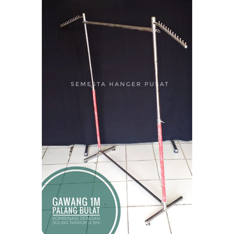 Jual Set Gawangan Palang Bulat 1m + 2 bh Suling Tanduk 12 paku | Shopee ...