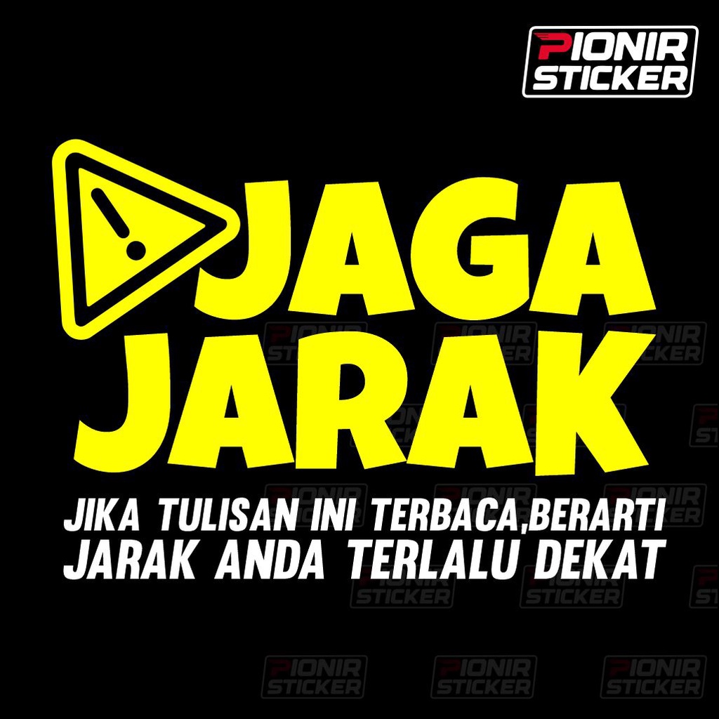 Jual Stiker Jaga Jarak Kaca mobi Custting Sticker Variasi | Shopee ...