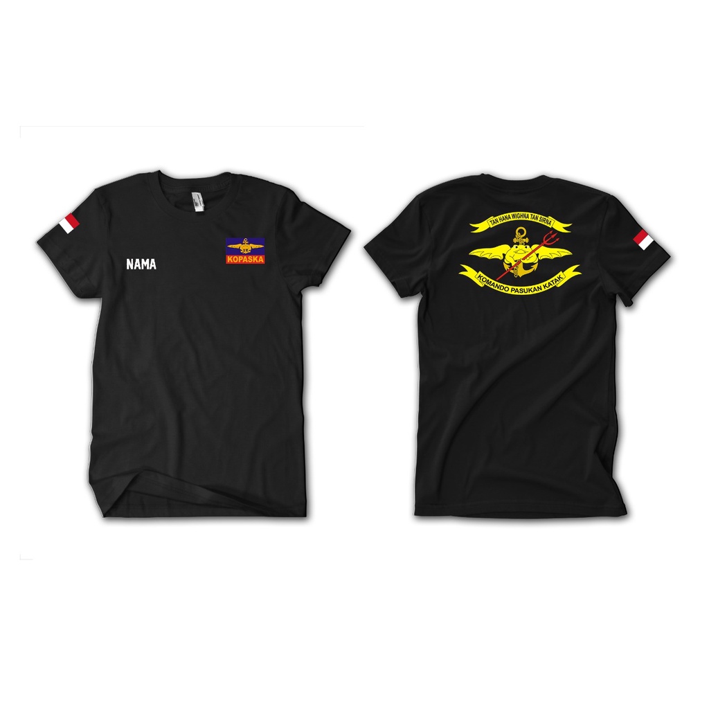 Jual T SHIRT KOPASKA/KAOS KOMANDO PASUKAN KATAK LENGAN PENDEK | Shopee ...