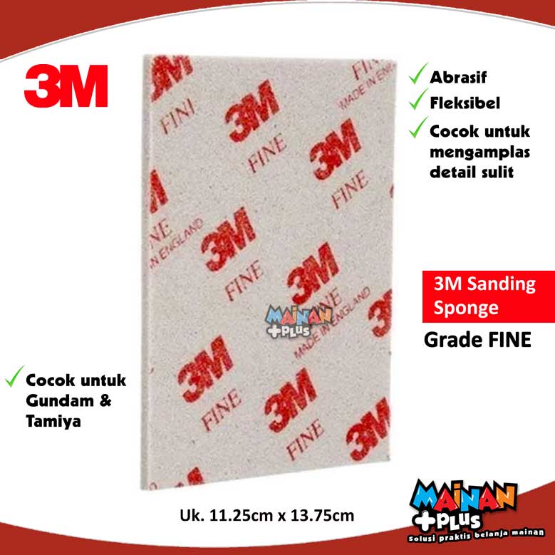 Jual Amplas Gundam 3M Sanding Sponge Full Size Sand Paper - FINE ...
