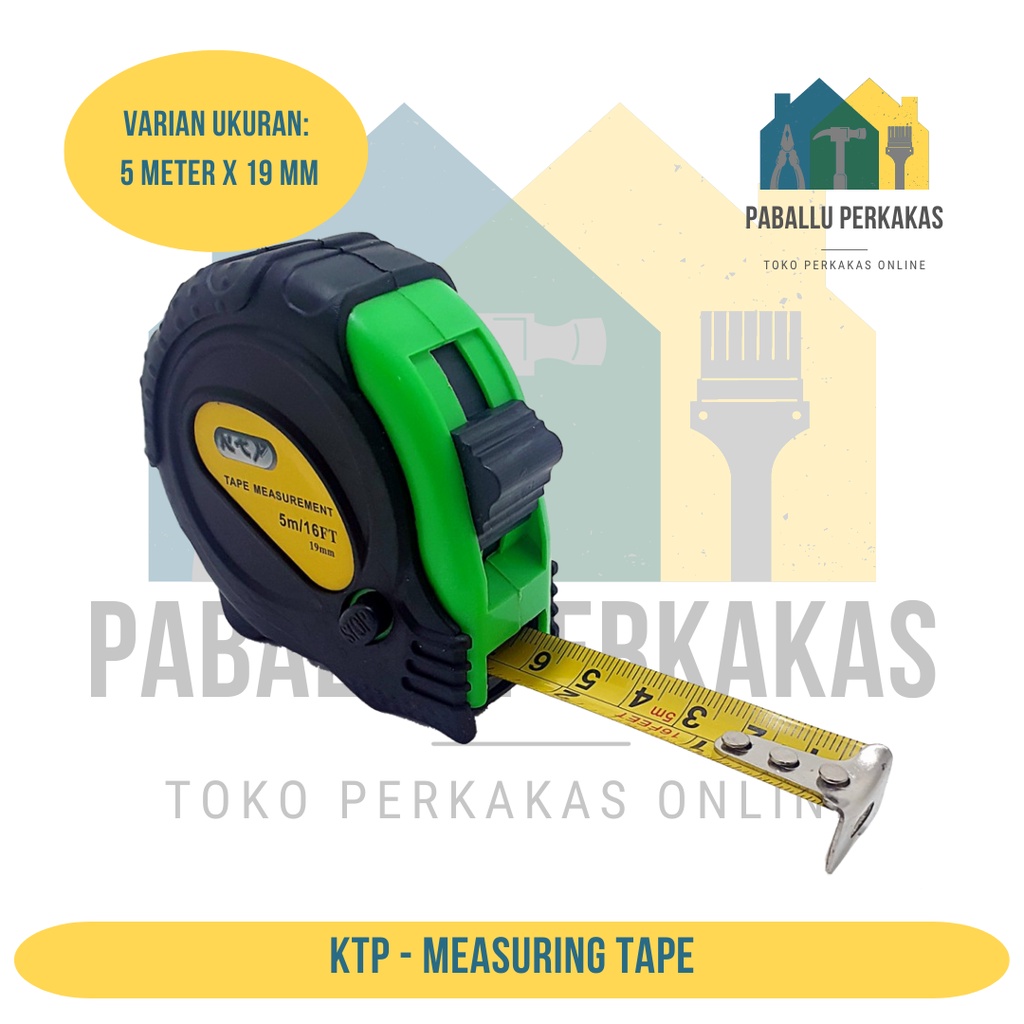 Jual Meteran Body Karet 3 m 5 m 7,5 m KTP / Meter Alat Ukur Panjang ...