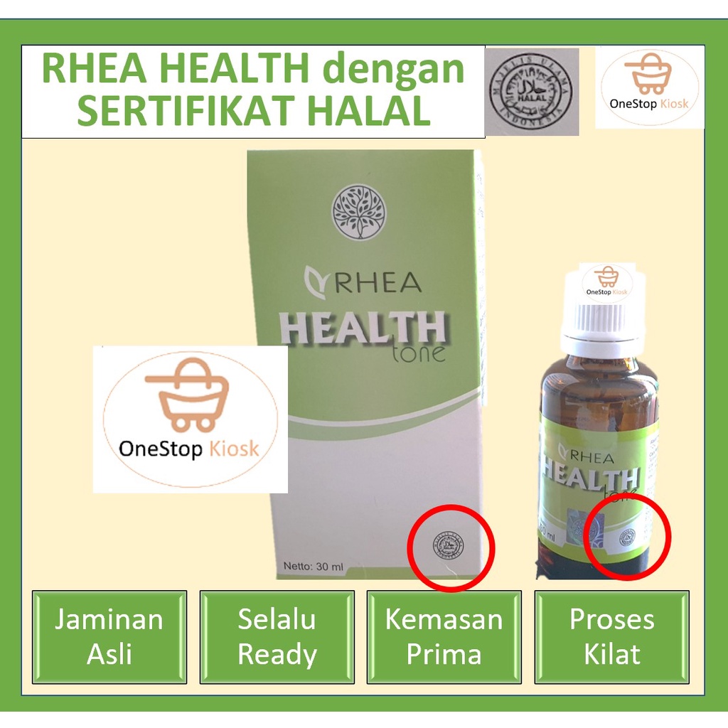 Jual Rhea Health Tone isi 30ml - dengan sertifikat halal | Shopee Indonesia