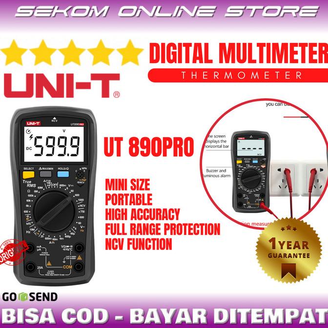 Jual UNI-T Professional Digital Multimeter Tester True RMS UT61B+ UT61E ...