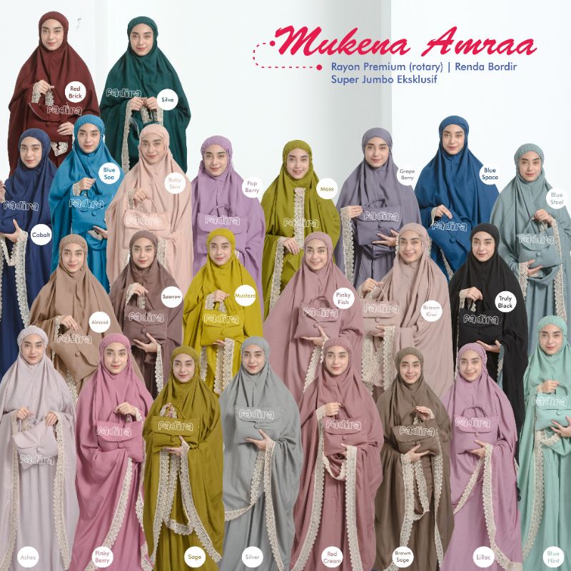 Jual Mukena Amraa / Rukuh Polos Renda / Telekung Polos Renda Mewah by ...