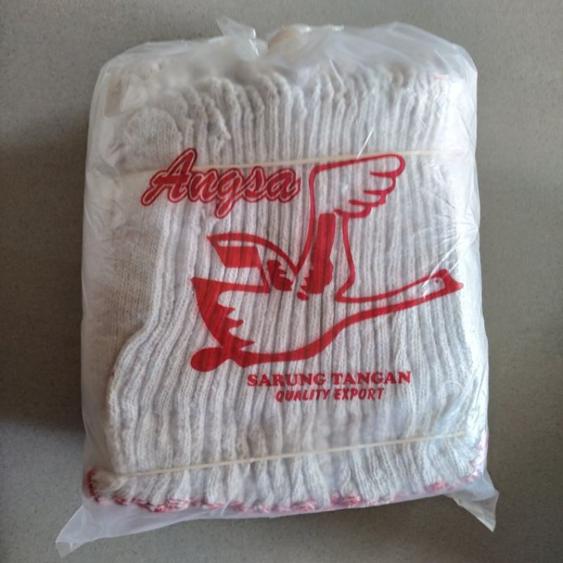 Jual sarung tangan tukang cap angsa 6 benang les merah isi 12pasang ...