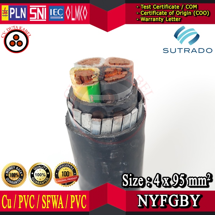 Jual Kabel NYFGBY 4x95 mm2 SUTRADO /4 x 95 mm2/4x95mm2/4x95 mm/4x95mm ...