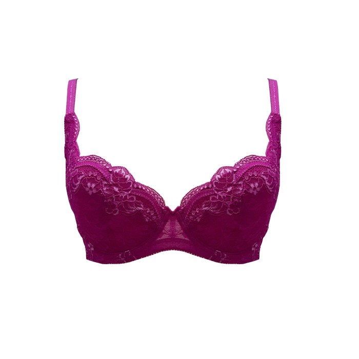 Jual Bisa Cod Luxury Sexy Orchid Purple Floral Lace Underwire Bra By 7279