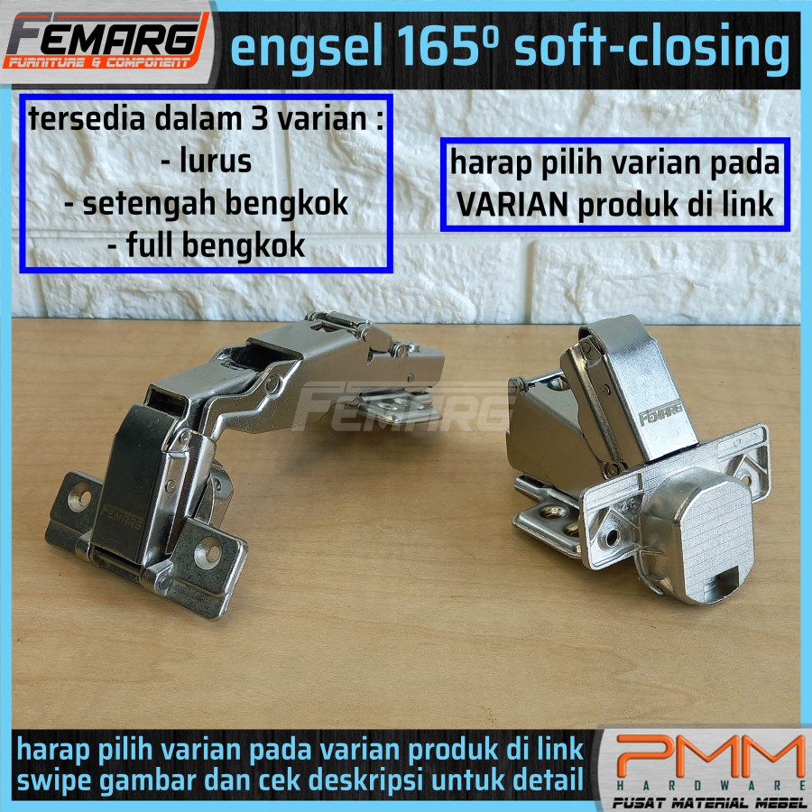 Jual engsel sendok 165º slowmotion FEMARG| engsel pintu sudut 180 ...