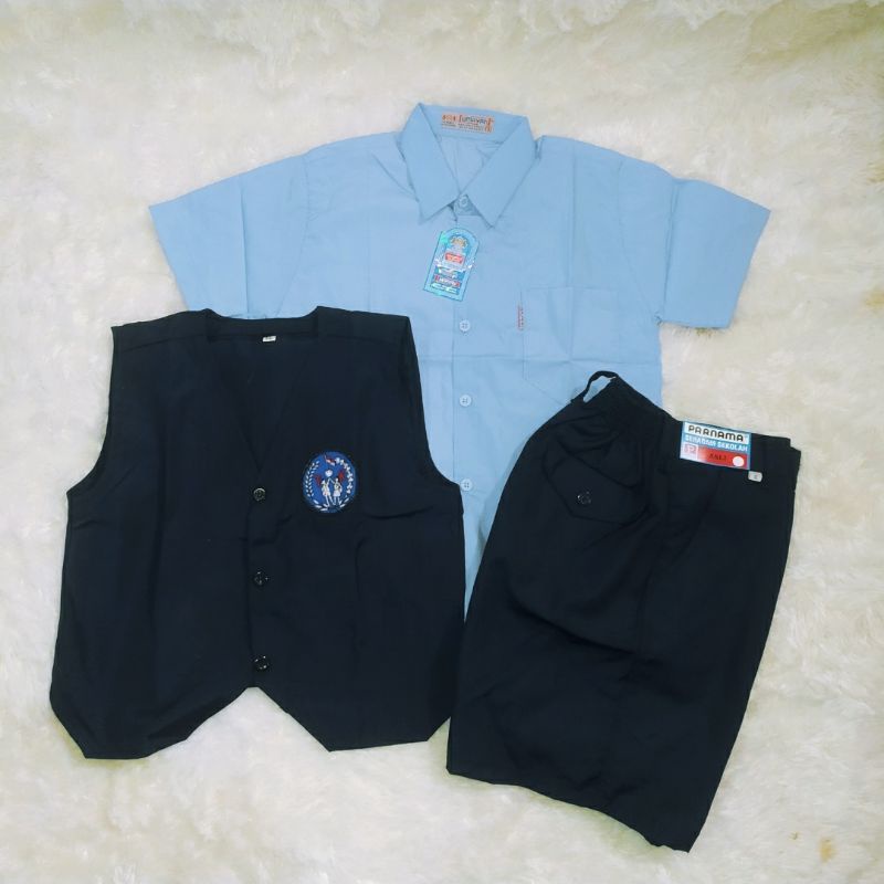 Jual seragam tk biru navy benhur | Shopee Indonesia