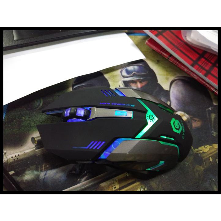 Jual Mouse Gaming Wireless Rechargeable Cyborg C1 Warknights | Shopee ...