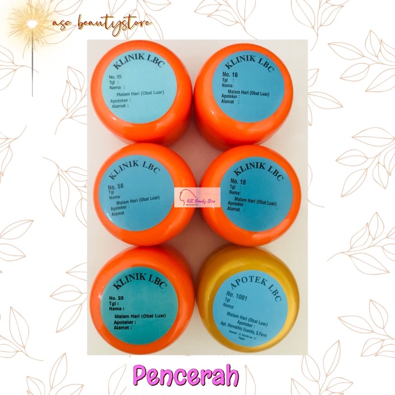 Jual Cream Malam Pencerah LBC || no 55, 16, 58, 18, 23, 1001 gold ...