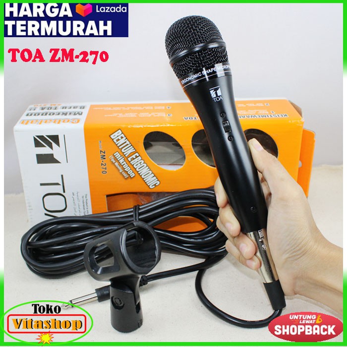 Jual TOA ZM-270 MIC CABLE MIK KABEL MIKROPON / MICROPHONE MIC/MICROPHONE | Shopee Indonesia
