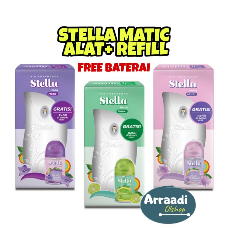 Jual STELLA MATIC BOX SET || ALAT PENGHARUM RUANGAN SUDAH TERMASUK ...