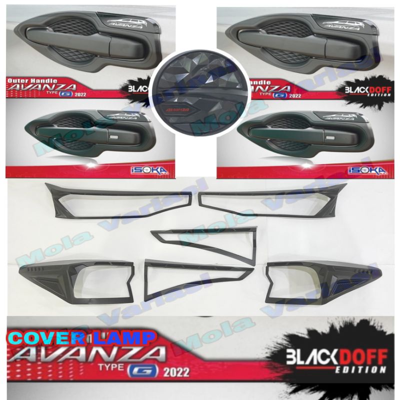 Jual Paket Avanza 2022 Garnish Lampu Tank Cover Outer Handle Hitam | Shopee Indonesia