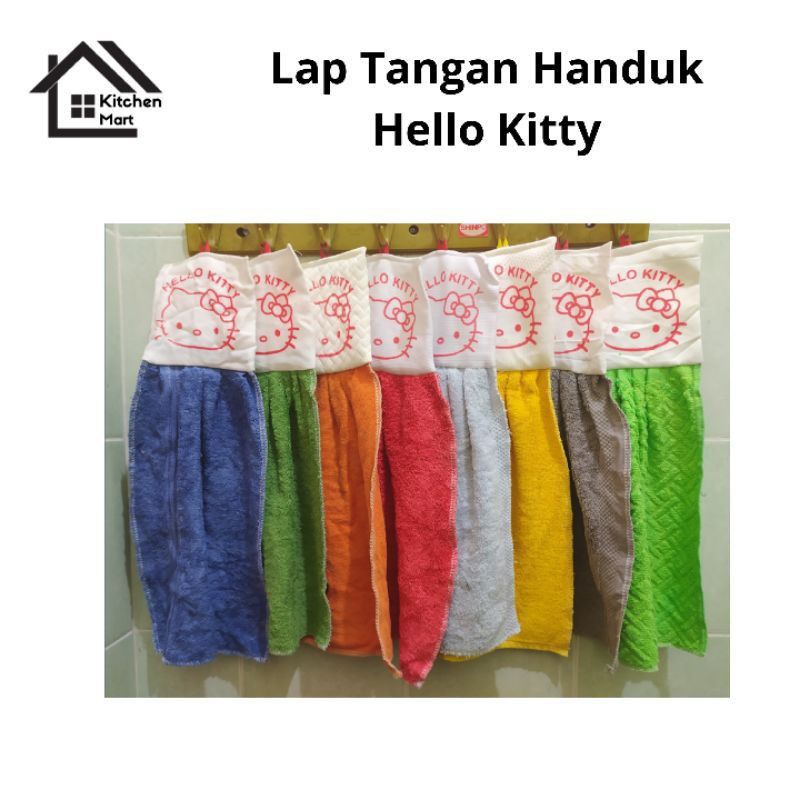 Jual lap tangan handuk hello kitty-lap warna-lap handuk dapur | Shopee ...