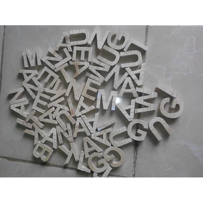 Jual BISA COD(BAYAR DITEMPAT)HURUF KAYU TIMBUL/CUSTOM HURUF KAYU//HURUF ...