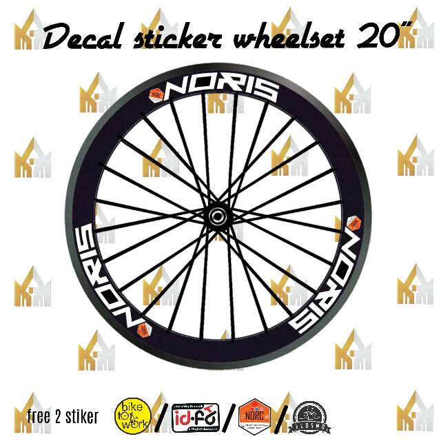 Jual Sticker Decal Stiker velg rims pacific noris sepeda lipat seli ...