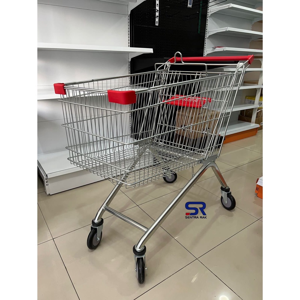 Jual Trolley Belanja Trolley Supermarket 180 liter- Troli Belanja ...