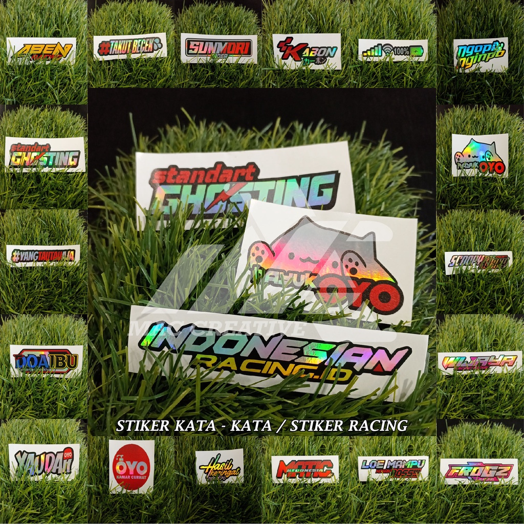 Jual stiker kata-kata / stiker viral / stiker bengkel terbaru / stiker ...