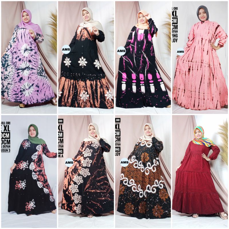 Jual Gamis Twill Ori Tebal Premium Daster Twil Abstrak Panjang Batik ...