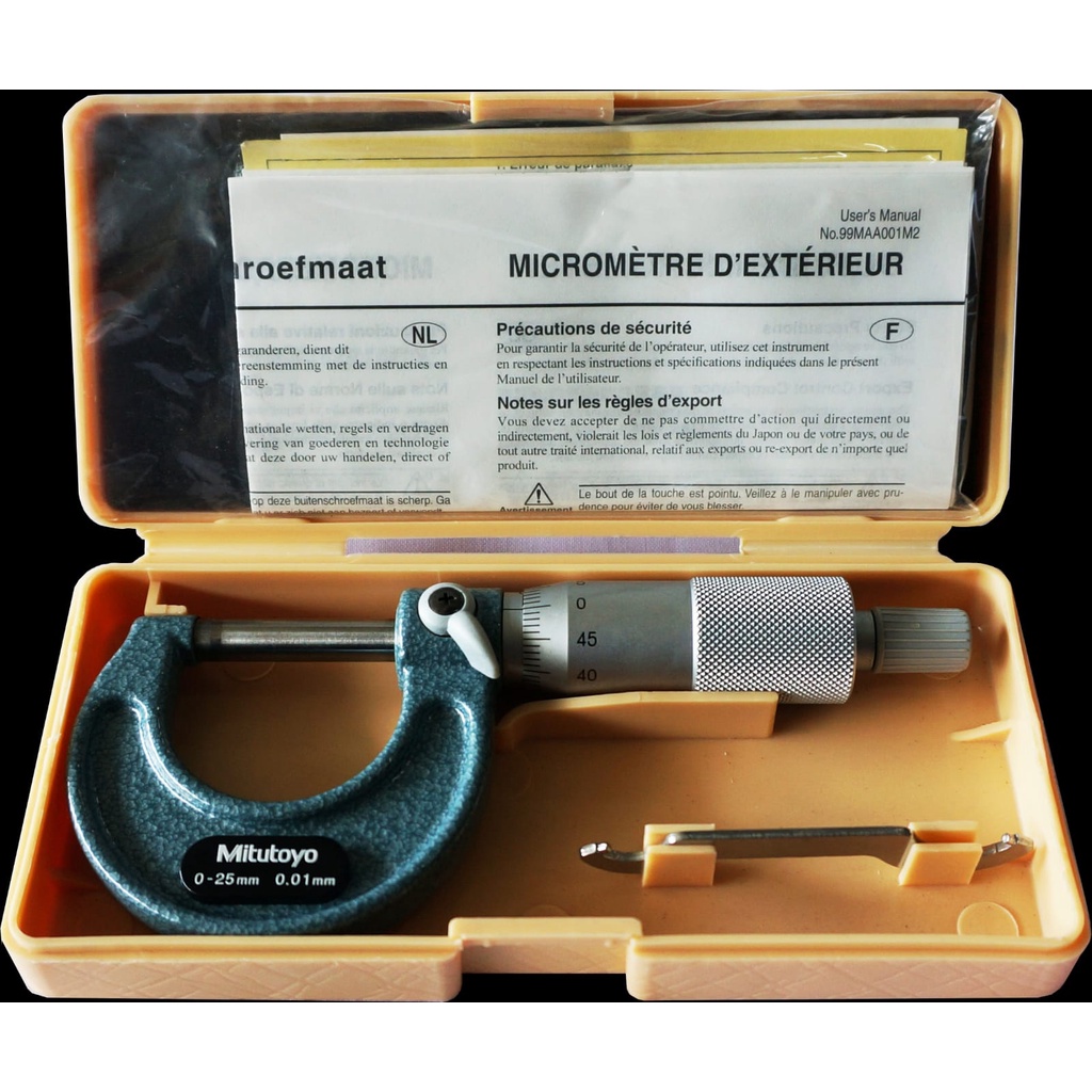Jual Micrometer MITUTOYO JAPAN 0-25 mm 0.01 mm 103-137 25/0.01mm ...