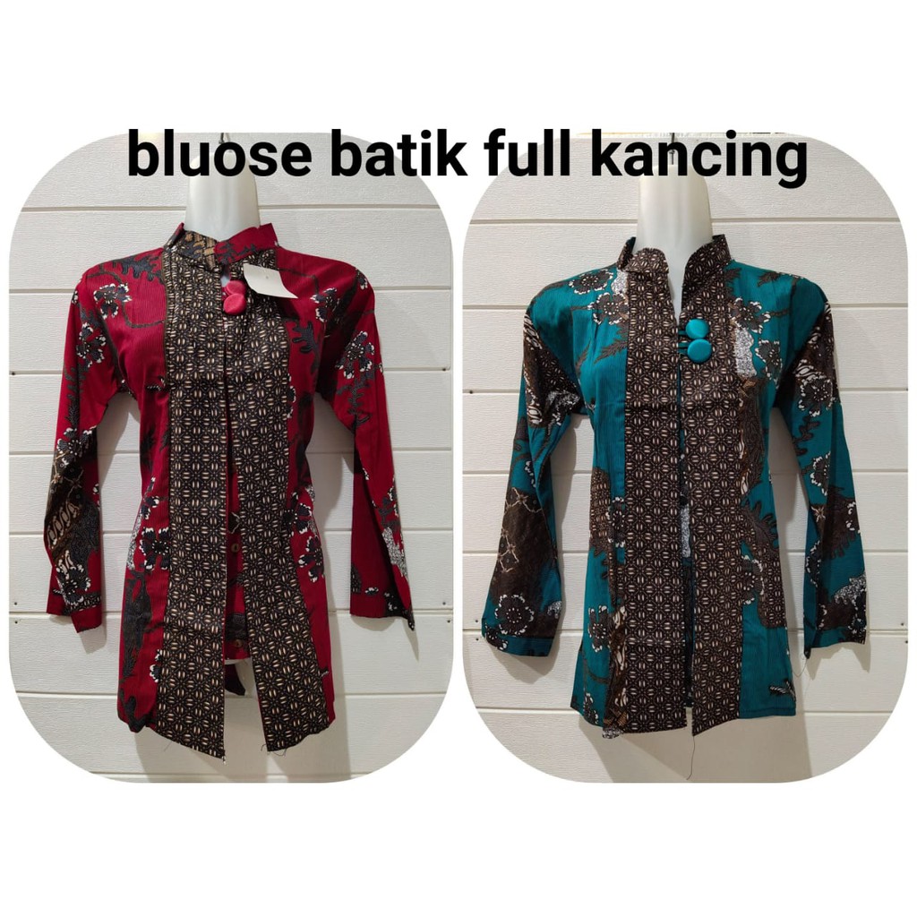 Jual BATIK WANITA FULL KANCING DEPAN (BISA BUAT KERJA) | Shopee Indonesia