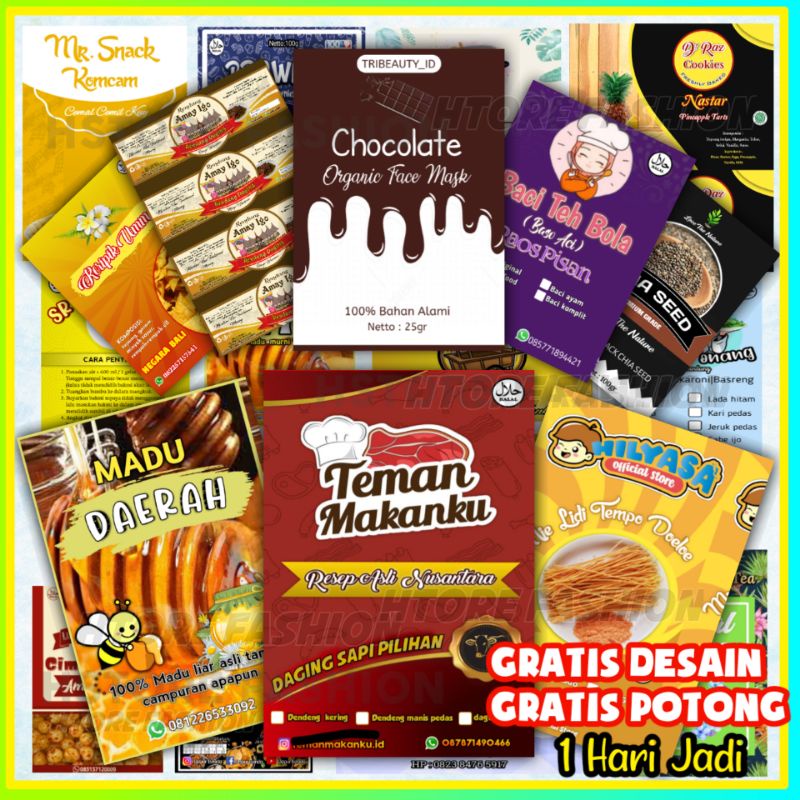 Jual Stiker Logo Olshop Produk Makanan Kosmetik Dan Anti Air | Shopee ...