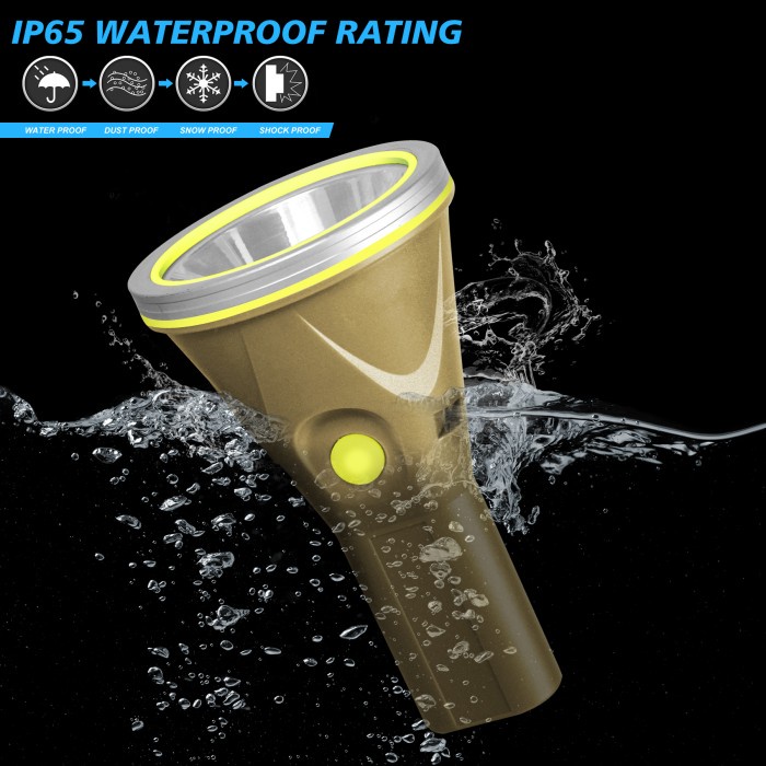 Jual Senter Led Super Terang Portable Ip65 Tahan Air Versi Lampu Putih ...