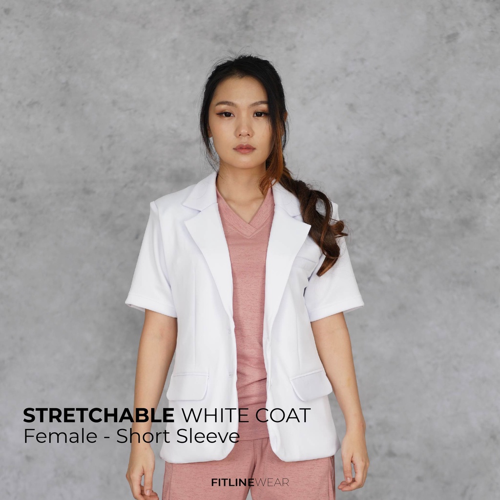 Jual Snelli / Jas Dokter / Stretchable White Coat - Fitline Wear ...