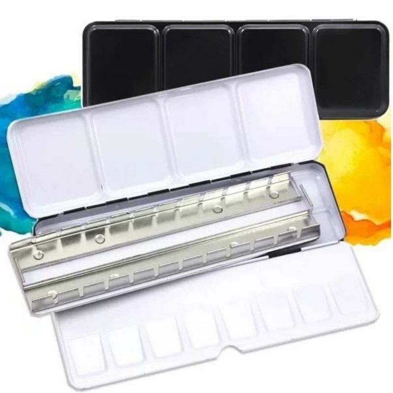 Jual Empty Metal Watercolor Palette / Palet Cat Air / Empty Watercolor ...