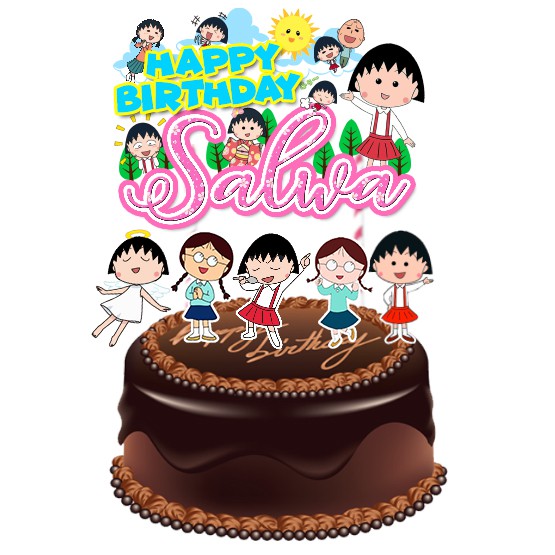 Jual Chibi Maruko Chan Topper Cake Birthday / Hiasan Kue Ulang Tahun ...