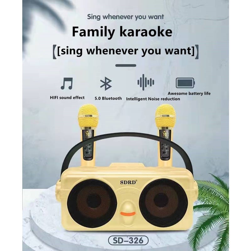 Jual Speaker Portable SDRD SD-326 bluetooth karaoke speaker | Shopee ...