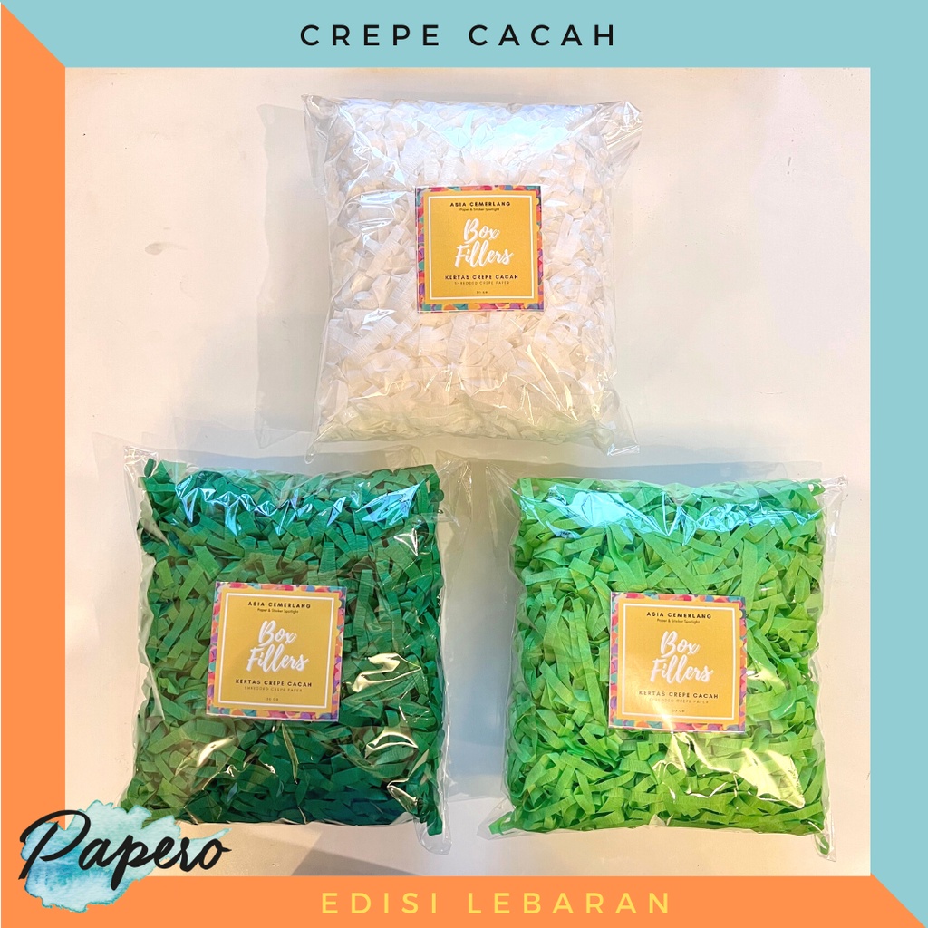 Jual Kertas Crepe / Krep Cacah / Shreded Hijau Box Filler Parcel ...