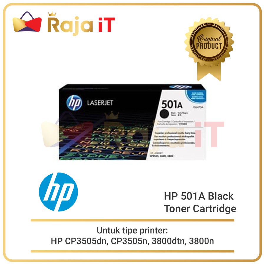 Jual HP Toner 501A Black Original Laser 501 A Cartridge Laserjet ...