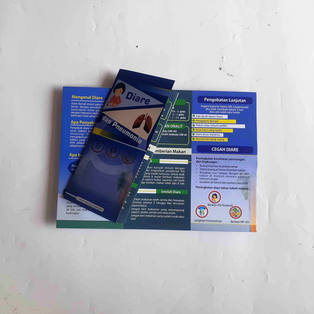 Jual Leaflet / Brosur Pneumonia dan Diare, Leaflet Pneumonia, Leaflet ...