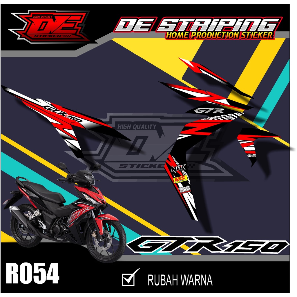 Jual Striping Variasi Motor honda supra GTR 150 semi full R054 | Shopee Indonesia