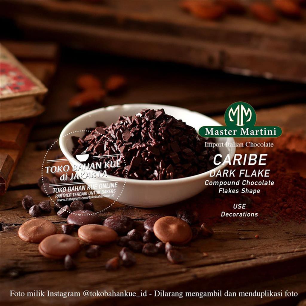 Jual Master Martini DARK Flake 1kg Caribe Chocolate Flakes Cokelat ...