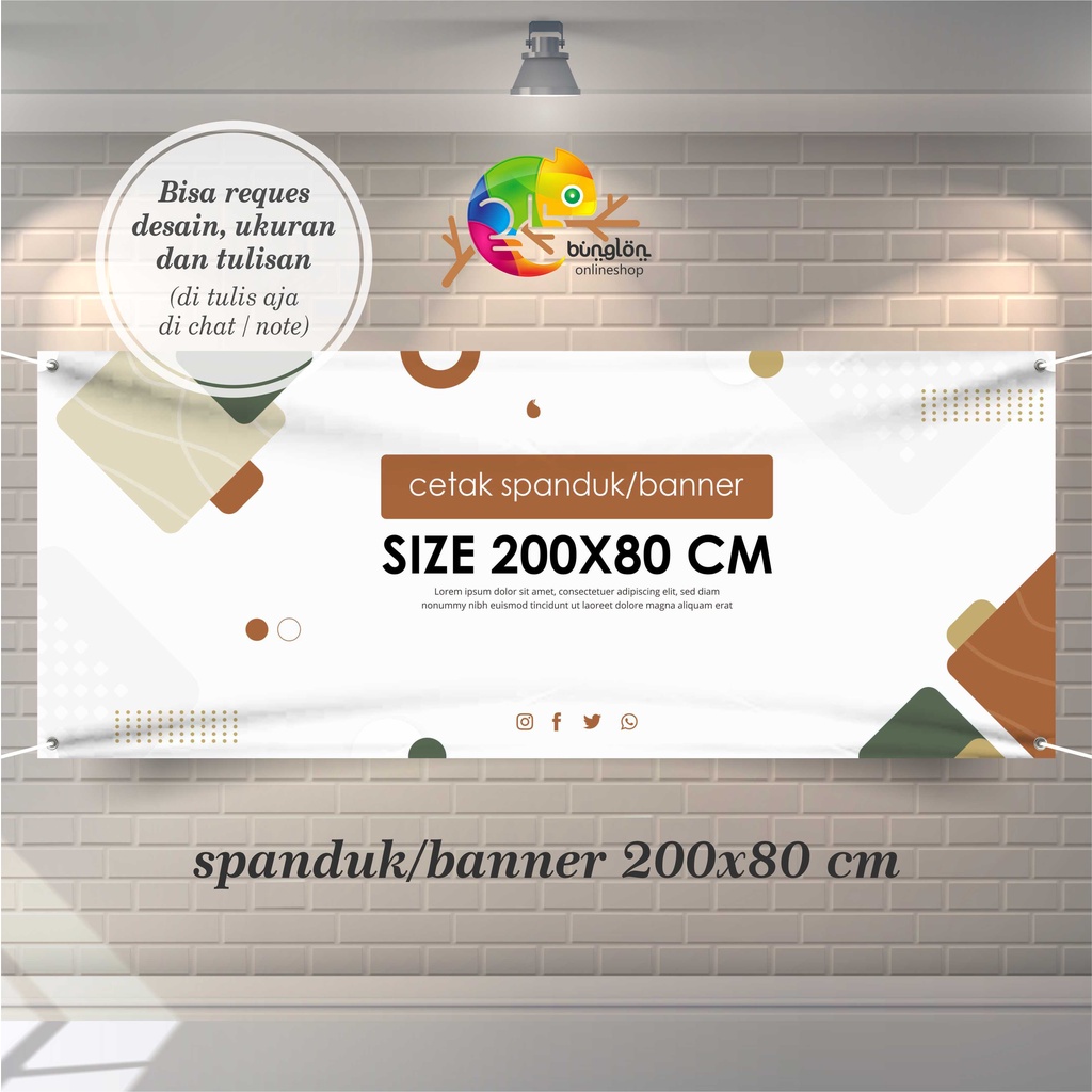 Jual Size 200x80 Cm Cetak Spanduk Banner Custom Resques Desain, Ukuran & Tulisan | Shopee Indonesia