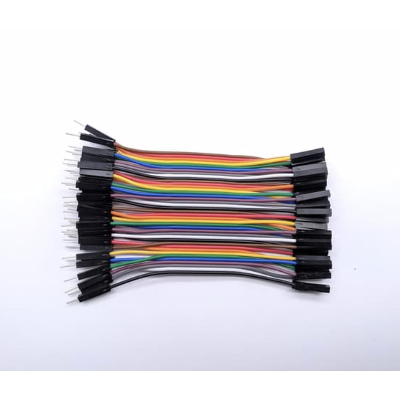 Jual kabel jumper arduino 10cm male to female 40pin pelangi rainbow 40 ...