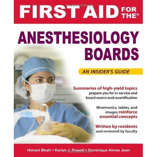 Jual Buku First Aid for the Anesthesiology Boards-Himani Bhatt ( hard ...