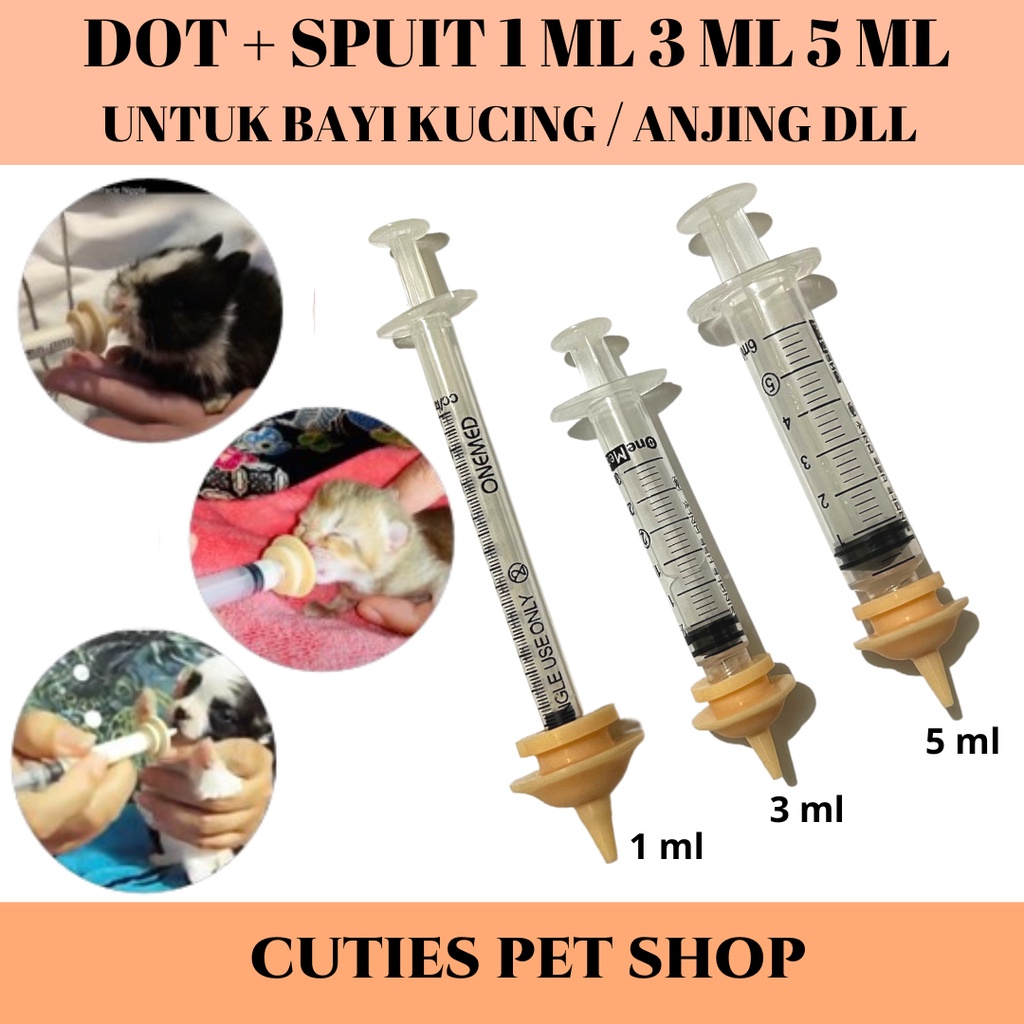 Jual PAKET HEMAT DOT + SPUIT NIPPLE SUSU ANJING KUCING / PUPPY KITTEN ...