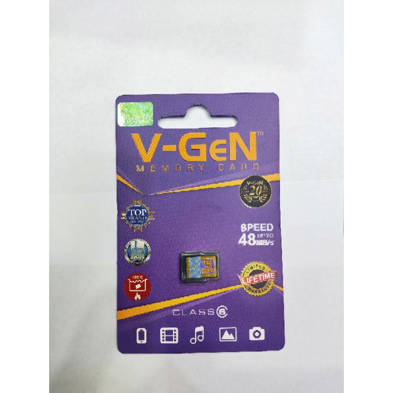 Jual Micro Sd Vgen 4GB 8GB 16GB 32GB 64GB 128GB Class 10 Turbo Series ...
