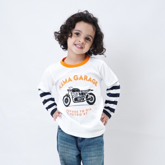 Jual KAMA GARAGE retro 87 baju / tshirt anak lengan panjang unisex 1-8 ...
