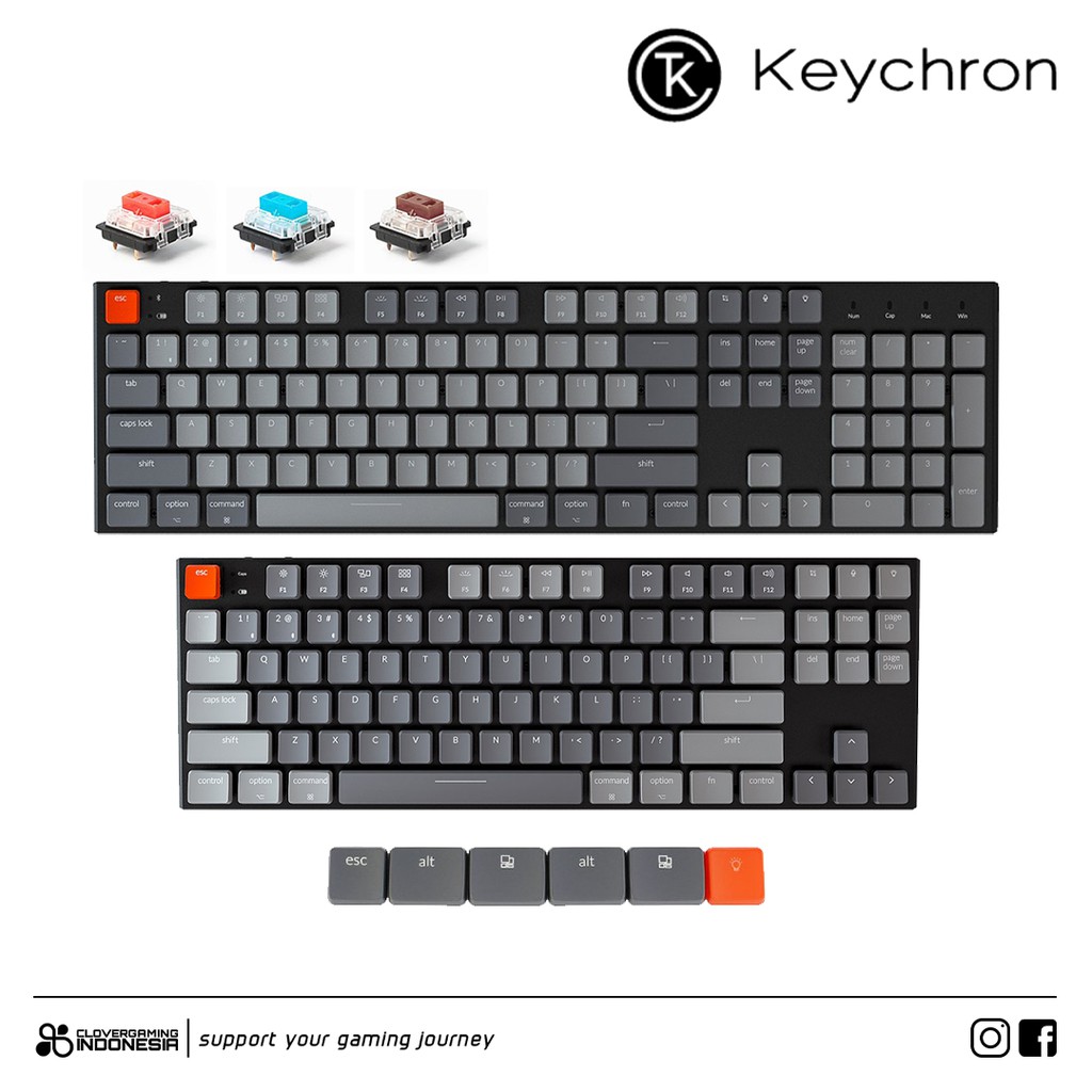 Jual Keychron K1 White Aluminium Body - Wireless Mechanical Keyboard ...