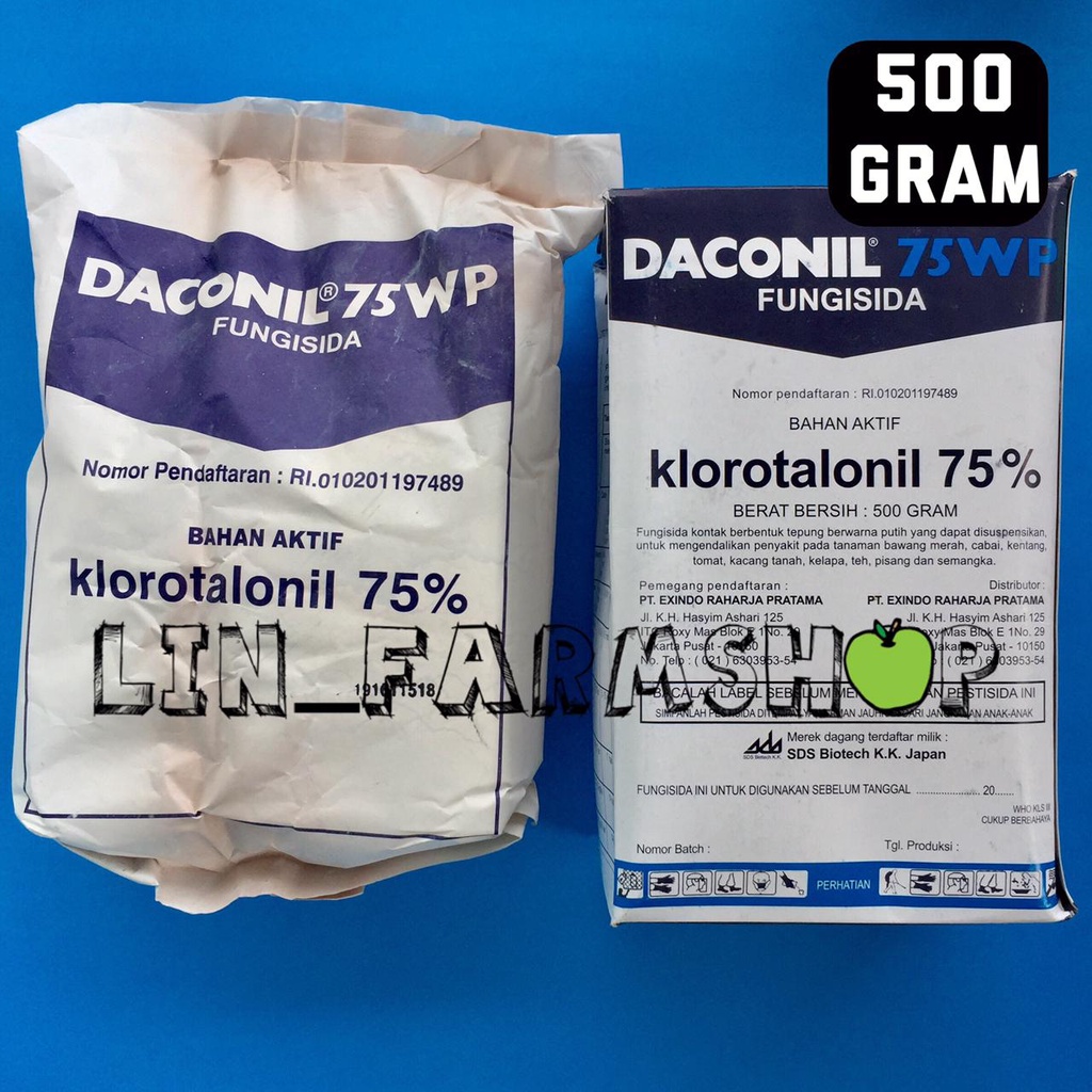 Jual DACONIL 75 WP 500 GRAM FUNGISIDA ( Klorotalonil 75% ) | Shopee Indonesia