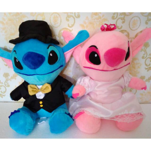 Jual BONEKA STITCH COUPLE / BONEKA PENGANTIN STITCH / BONEKA PASANGAN ...