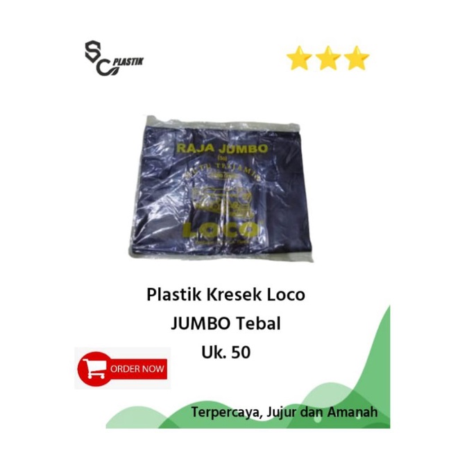 Jual Plastik LOCO Hitam Raja Jumbo uk.50 | Shopee Indonesia