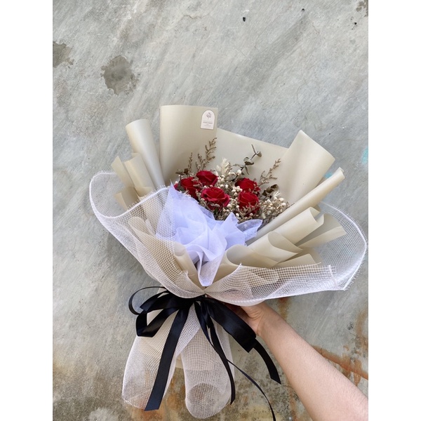 Jual BUCKET BUNGA SABUN DAN BUNGA KERING/SOAP FLOWER ROSE BUCKET ...